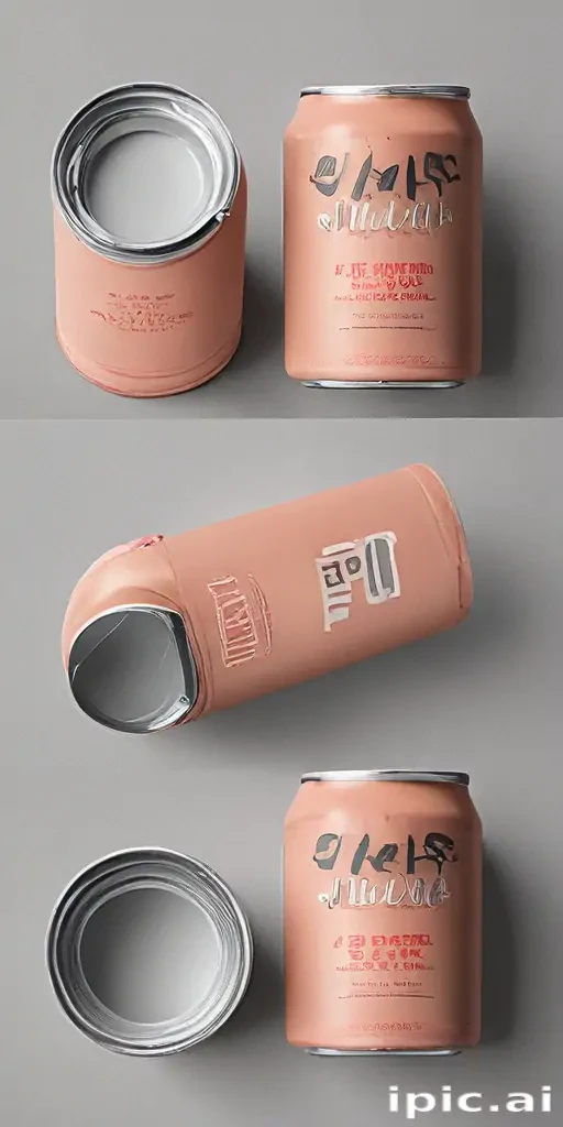 A Unique Can Design Featuring a Distinctive Shape and Color Palette.