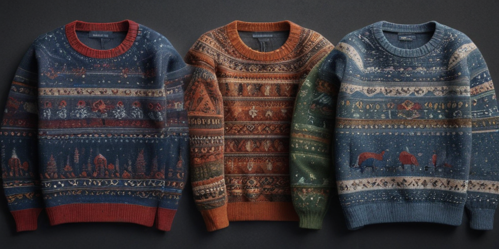 Cozy Winter Sweaters with Intricate Patterns and Warm Colors for the Season