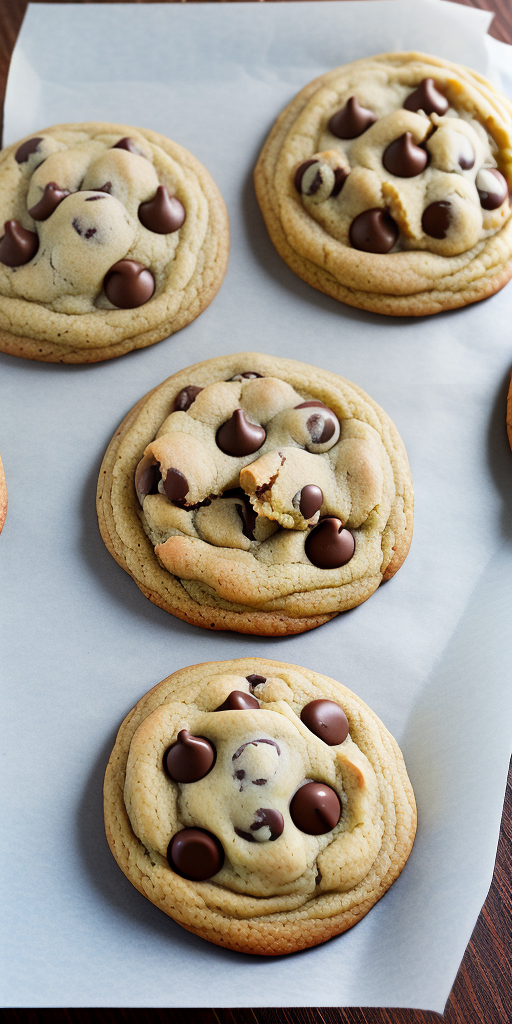 Delicious Homemade Chocolate Chip Cookies Freshly Baked on a Baking Sheet
