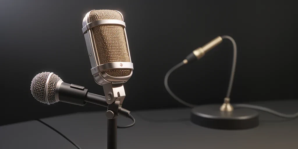 High-Quality Microphones Ready for Recording in a Professional Studio ...