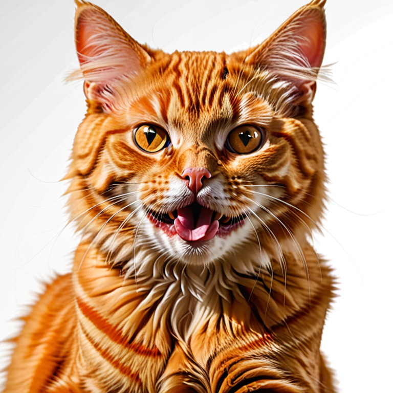 A Playful and Energetic Ginger Cat with Bright, Expressive Eyes.