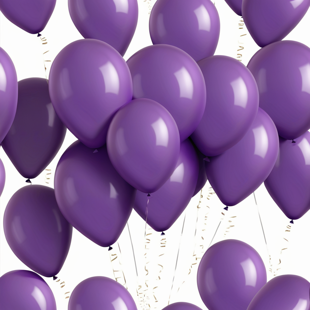Vibrant Purple Balloons Floating Together, Perfect for Celebrations and ...