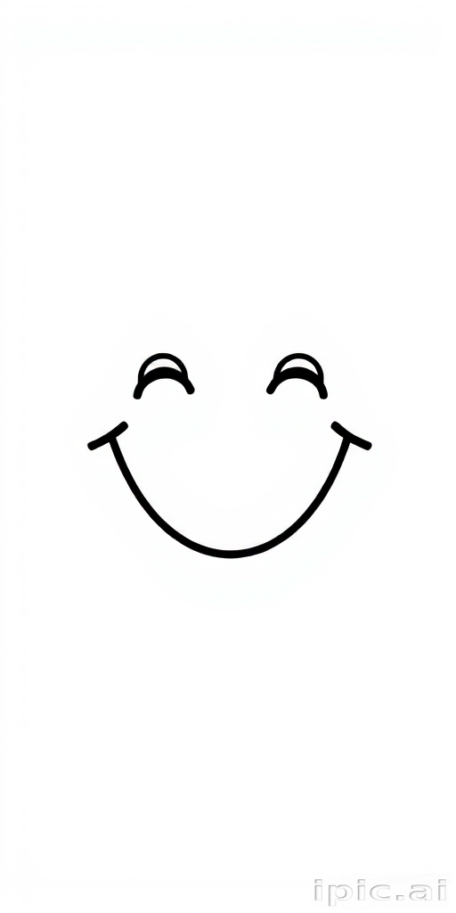 A Simple and Cheerful Smiley Face Illustration on a White Background