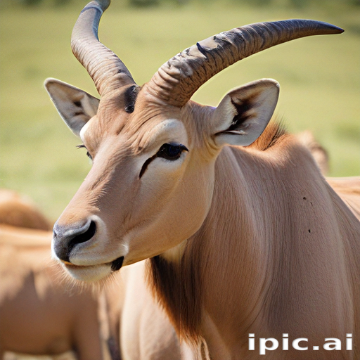 A Close-Up of a Majestic Antelope with Curved Horns in Nature.