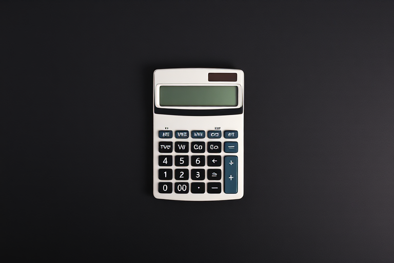 Simple and Elegant Calculator on a Dark Background for Everyday Use