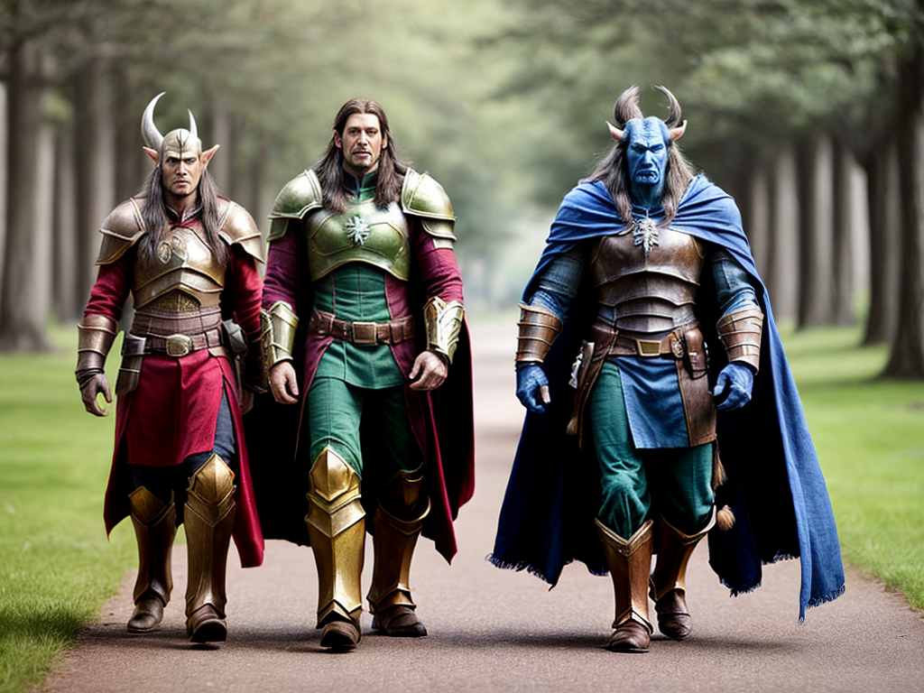 Tall elf, warcraft style, long hair