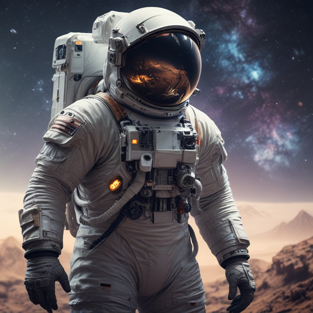 An Astronaut Exploring the Mysteries of the Cosmos in Space