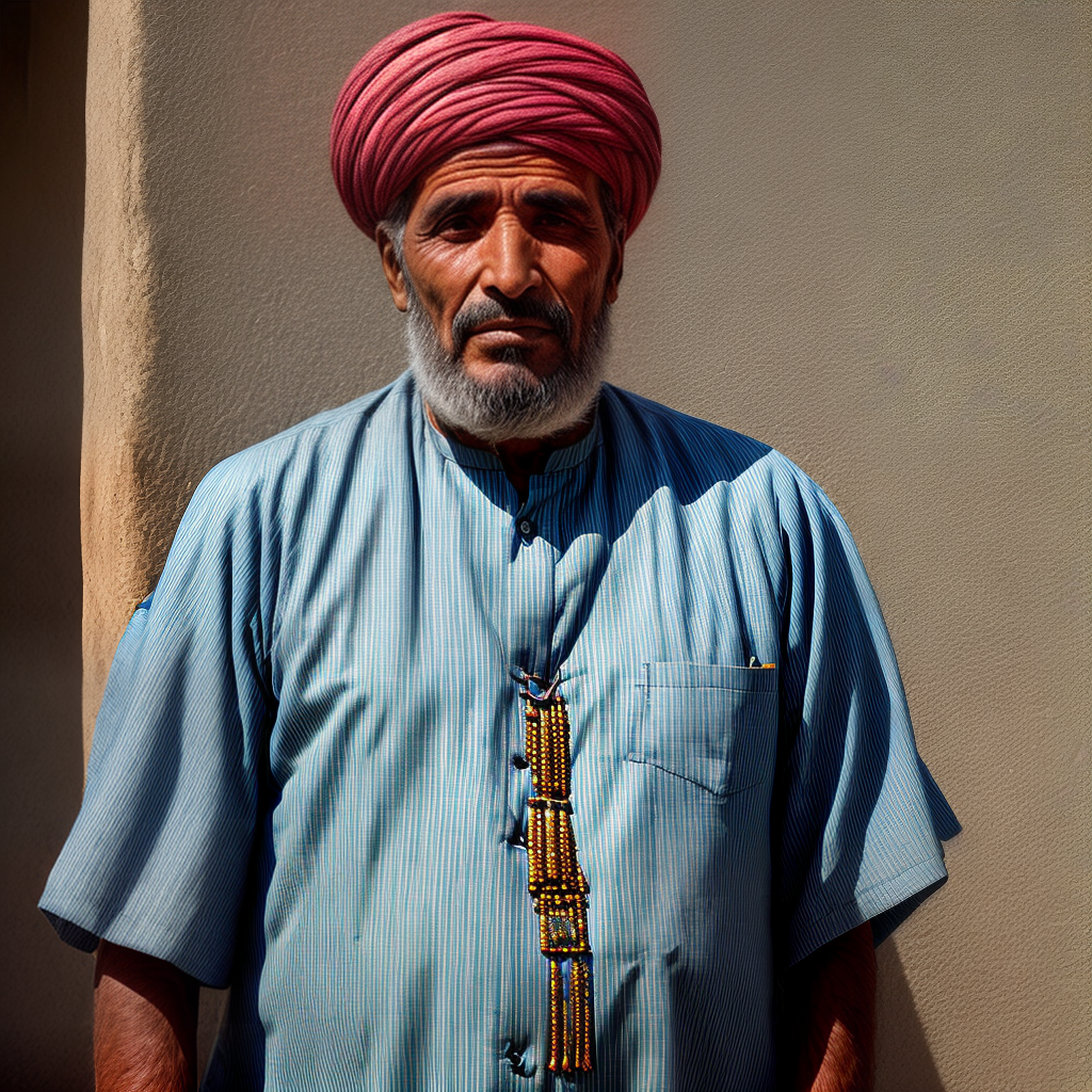 Portrait of an old Moroccan man