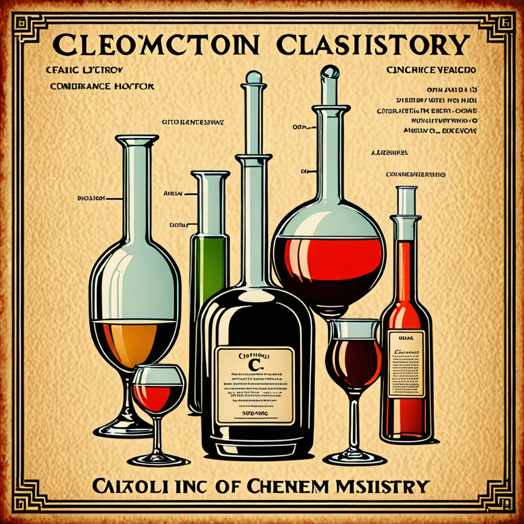 art deco Alcohol in Chemistry Laboratory poster without text without people