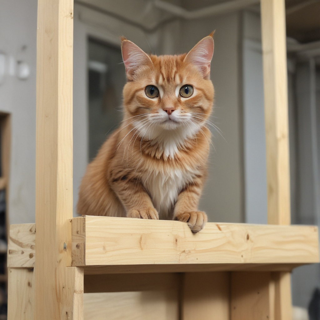 cat in a high build