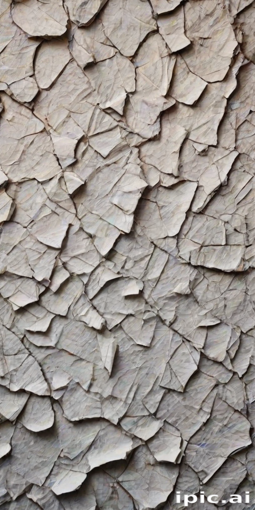 Textured Surface of Cracked and Peeling Paint in Neutral Tones