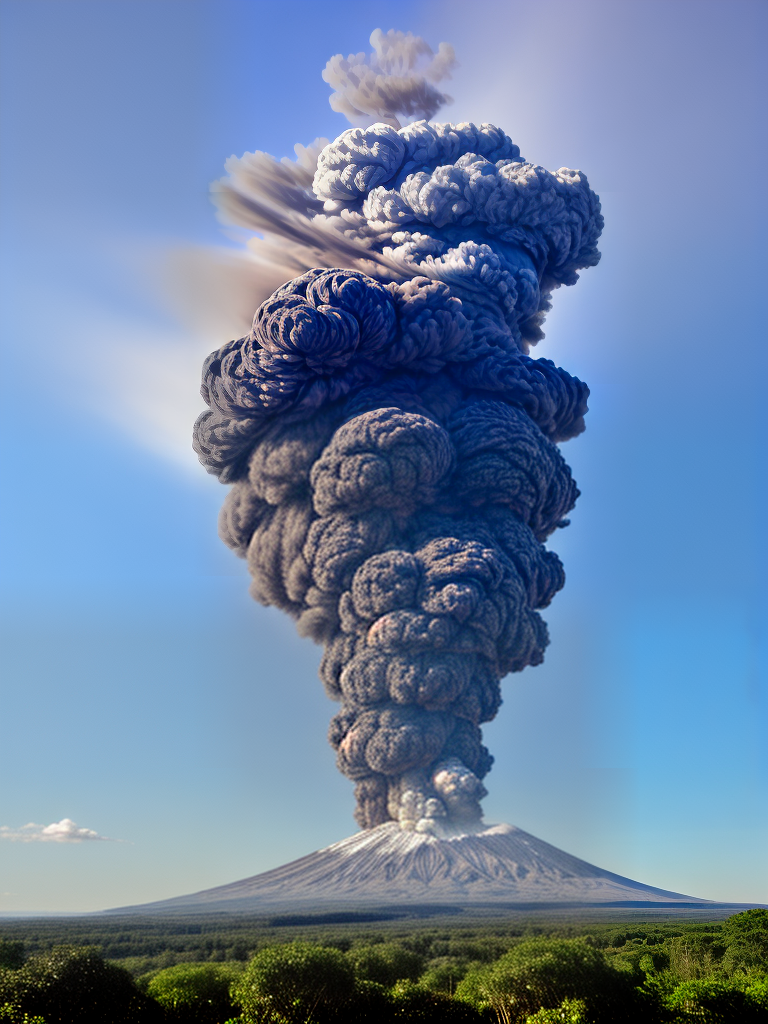 volcano erupting