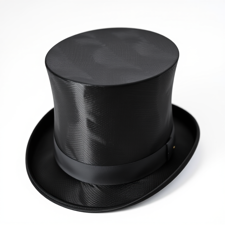 A Classic Black Top Hat Perfect for Formal Occasions and Events.