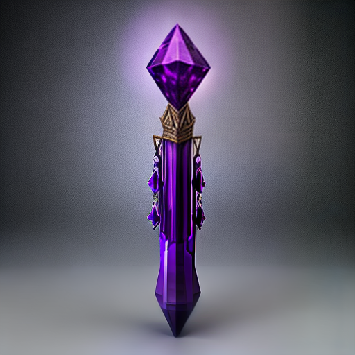 Wizard's staff with purple crystal