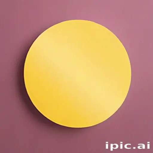 Bright Yellow Circular Object Against a Soft Purple Background ...