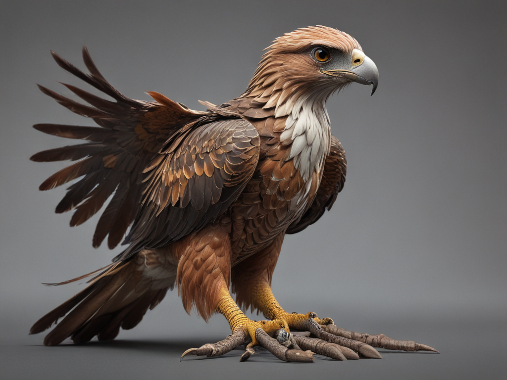 A Majestic Eagle Displaying Its Powerful Wings and Sharp Talons.