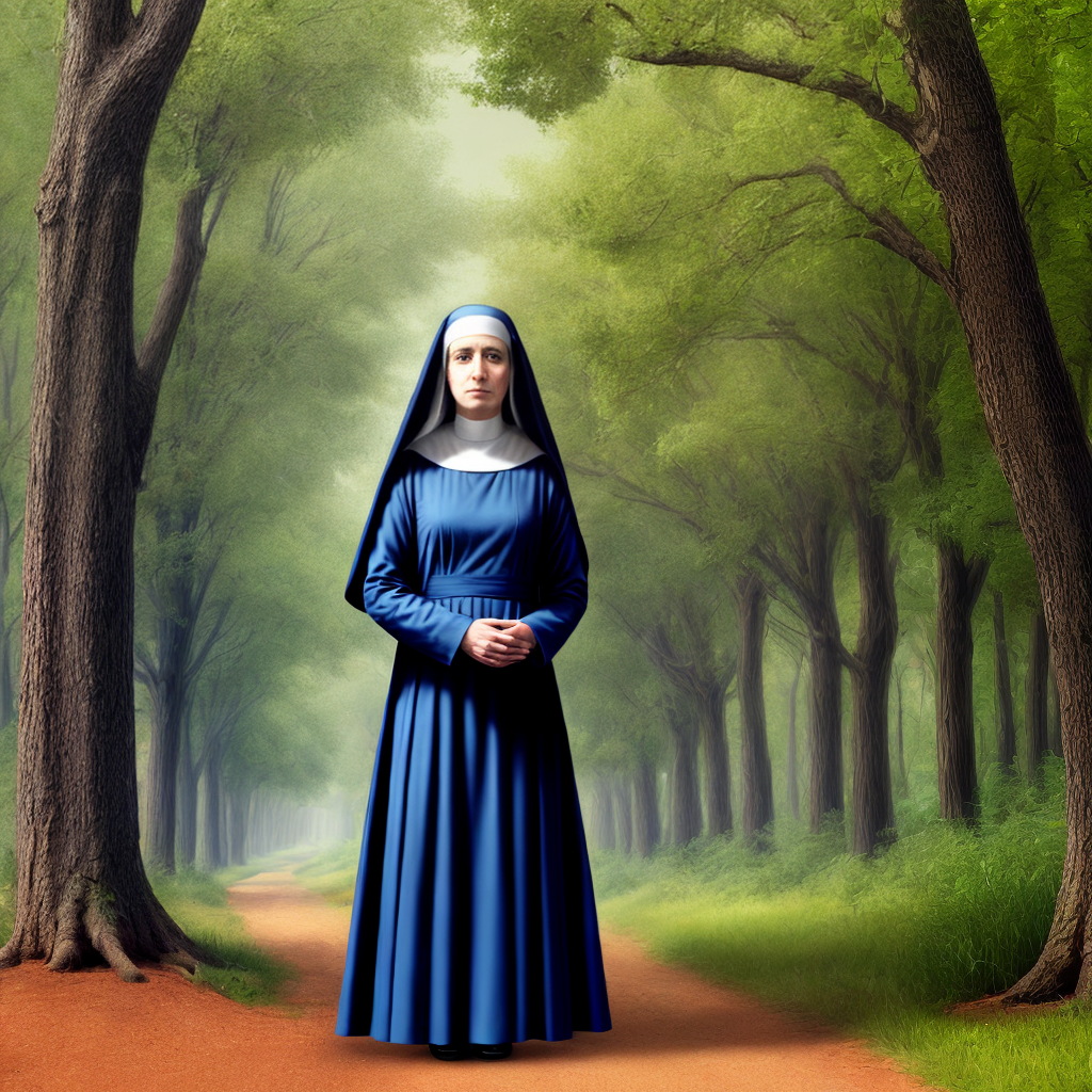 Most Beautiful Nun Digital Art (copy-right free)