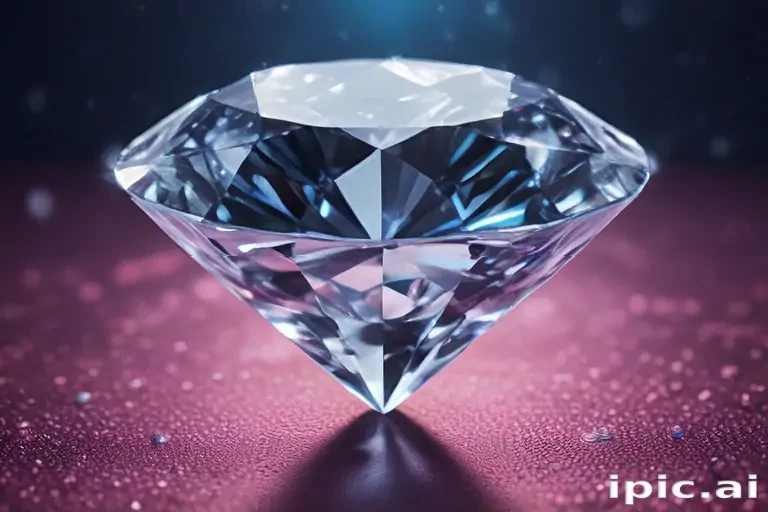 Captivating Sparkle of a Brilliant Cut Diamond on Elegant Background