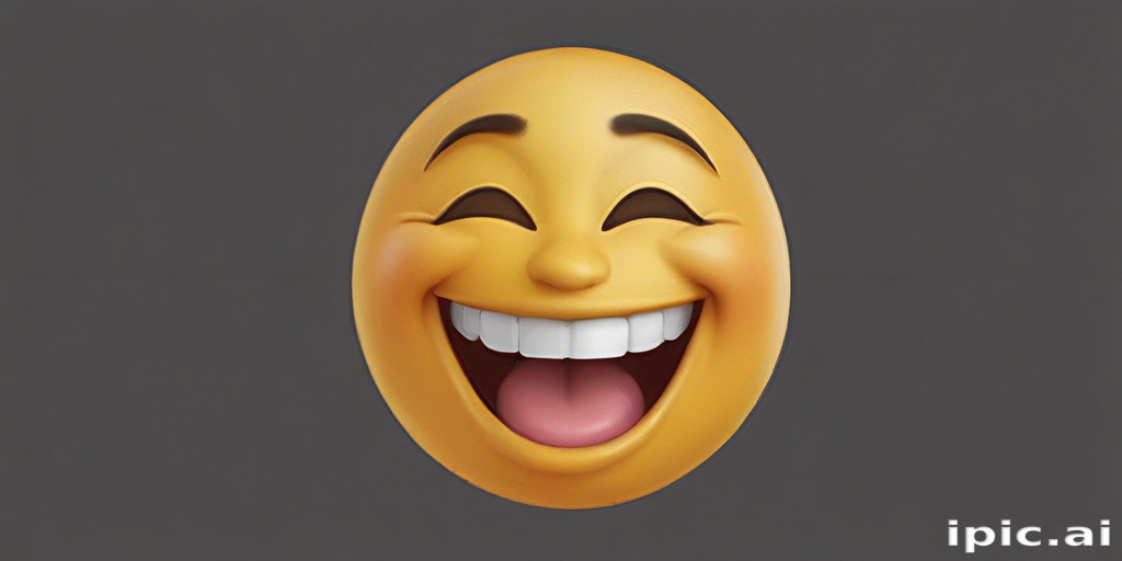 Joyful Smiley Emoji Expressing Happiness with Bright, Cheerful Features