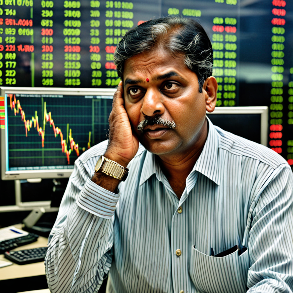indian stock trader frustrated with lossses
