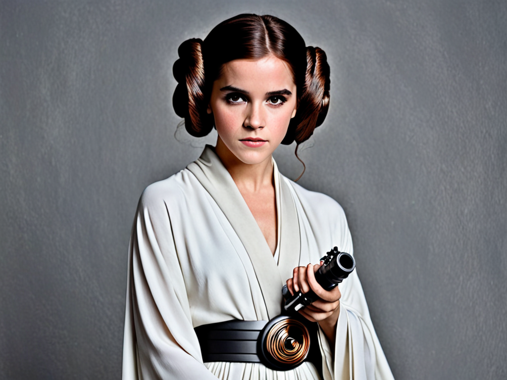 emma watson as princess Leia