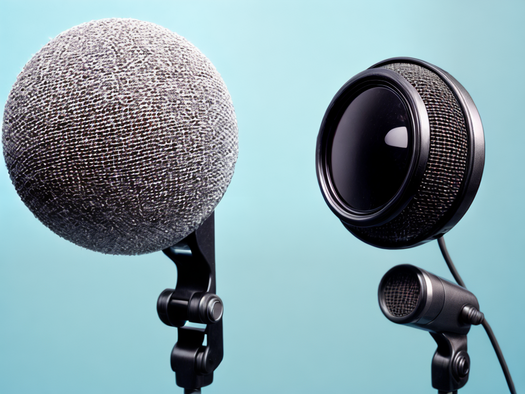 retro microphone and duck beak