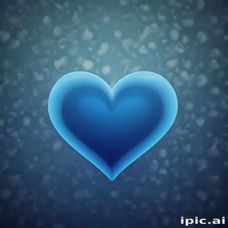 Beautifully Rendered Blue Heart Symbol on a Soft Abstract Background