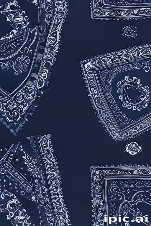 Intricate Patterns and Textures on a Dark Background: A Visual Delight