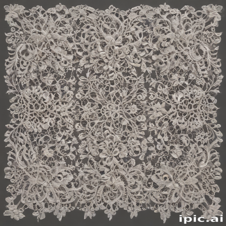 Intricate Floral Lace Design with Delicate Patterns and Elegant Details.