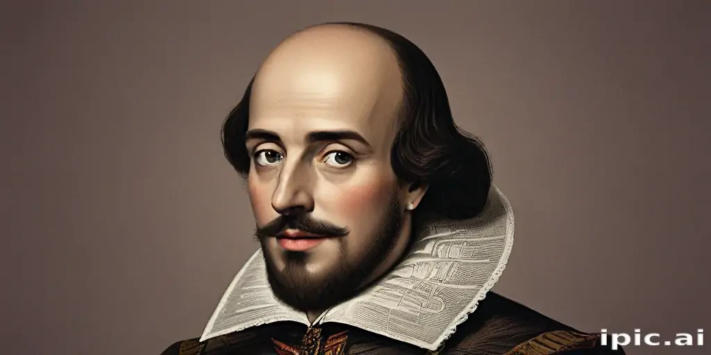 Portrait of a Renowned Playwright from the Elizabethan Era, William ...