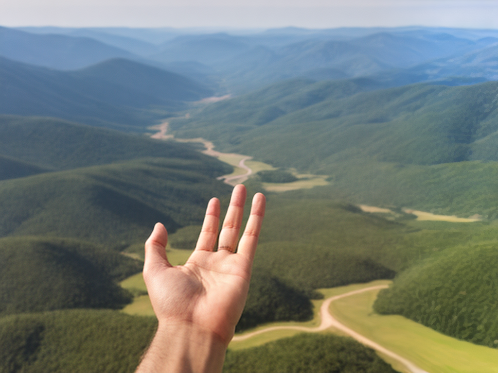 hand rise from smoke