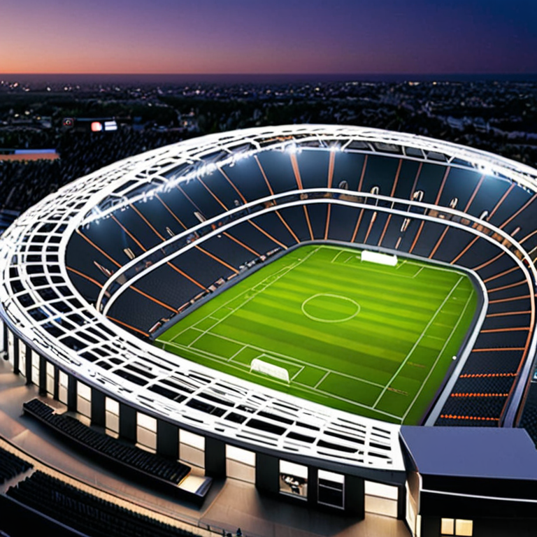 "Generate dynamic stadium designs for a rugby animation, emphasizing a ...