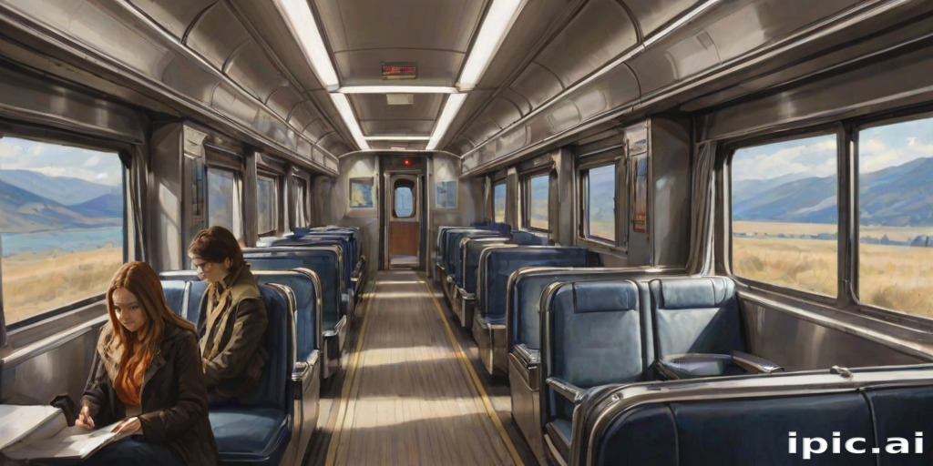 Quiet Train Journey Through Scenic Landscapes with Thoughtful ...