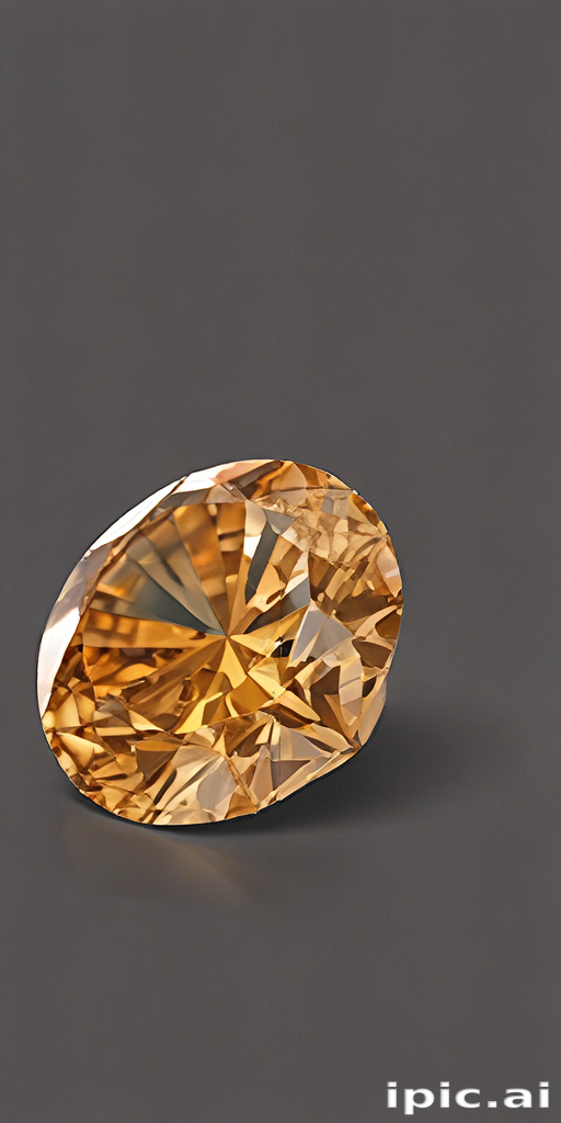 Brilliantly Cut Orange Gemstone Sparkling with Radiant Light and Color