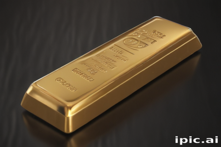 A Gleaming Gold Bar Displaying Its Impressive Weight and Purity Markings.
