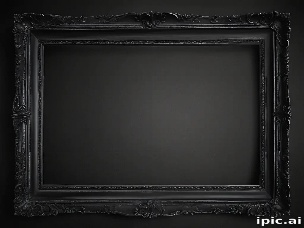 Elegant Black Frame Ready to Showcase a Beautiful Artwork or Photograph