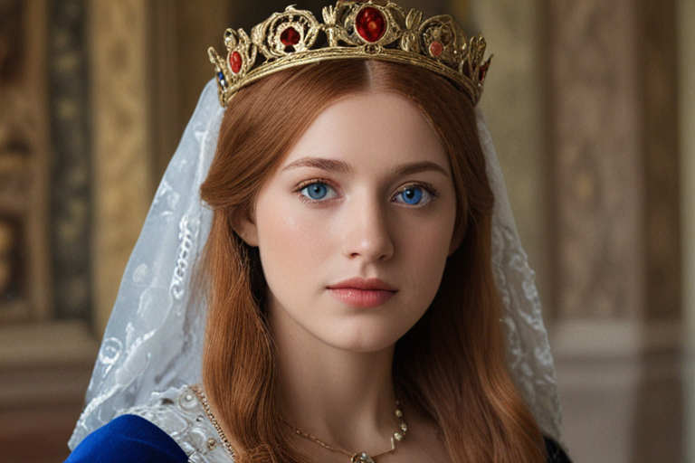 realistic photo of queen Katherine of Aragon in real life strawberry ...