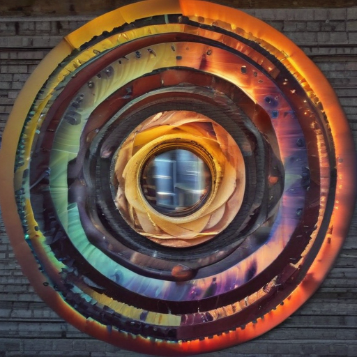 Intricate Circular Design with Vibrant Colors and Layered Textures ...
