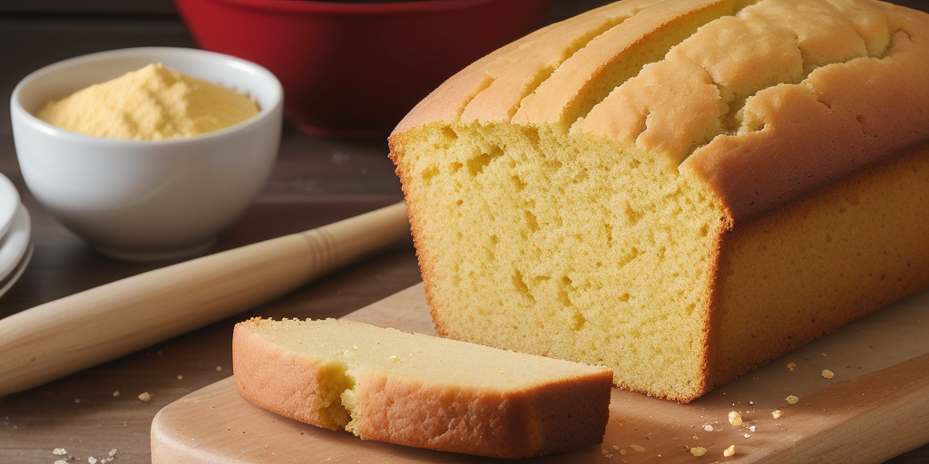 Golden Cornbread Loaf Freshly Baked and Ready to Enjoy with Friends.