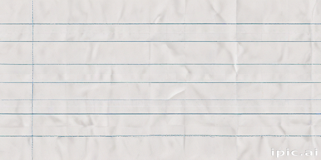 Blank, Crumpled Notebook Paper with Blue Lines for Writing and Drawing