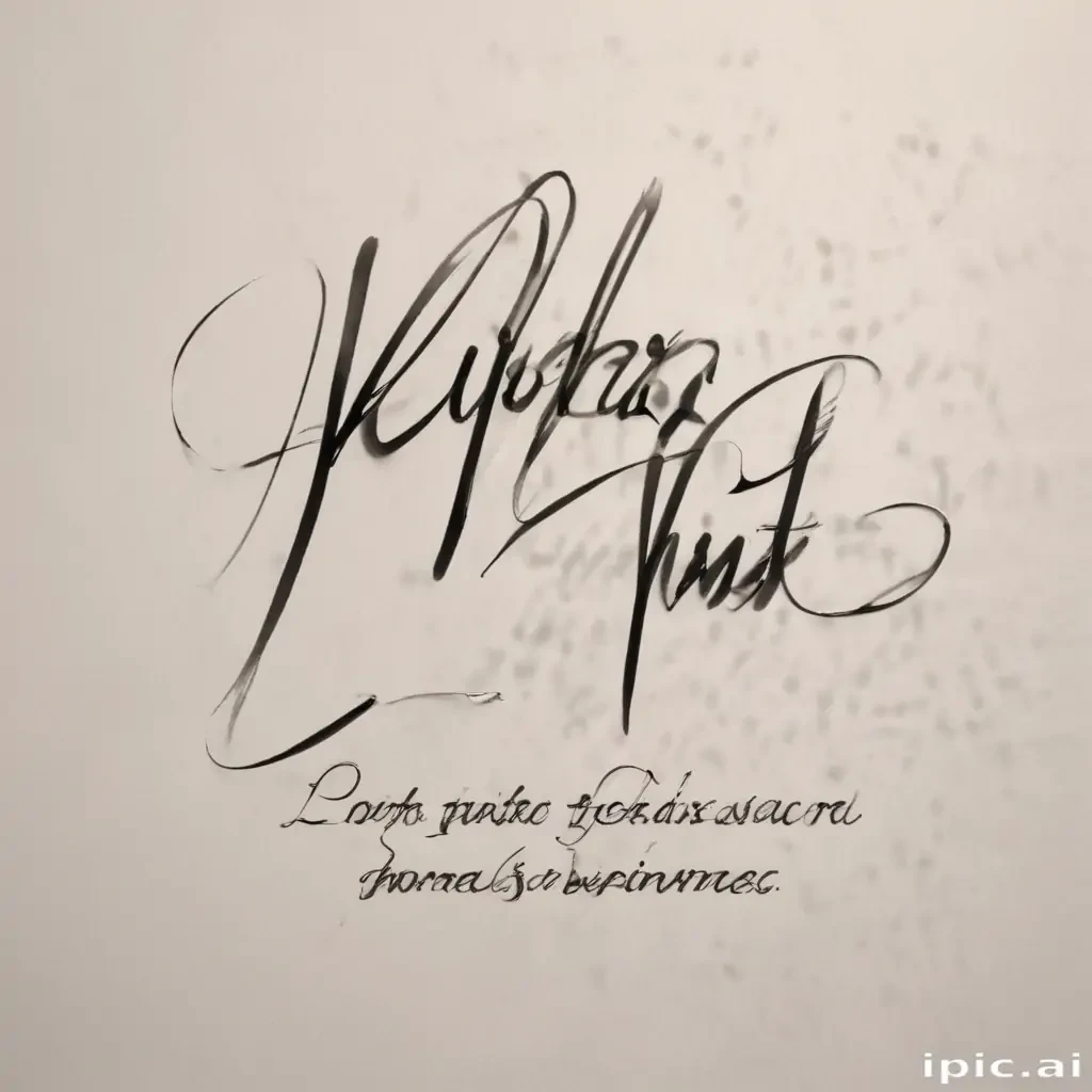 An Artistic Expression of Thought in Elegant Calligraphy and Design