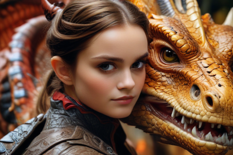 emma watson riding a dragon
