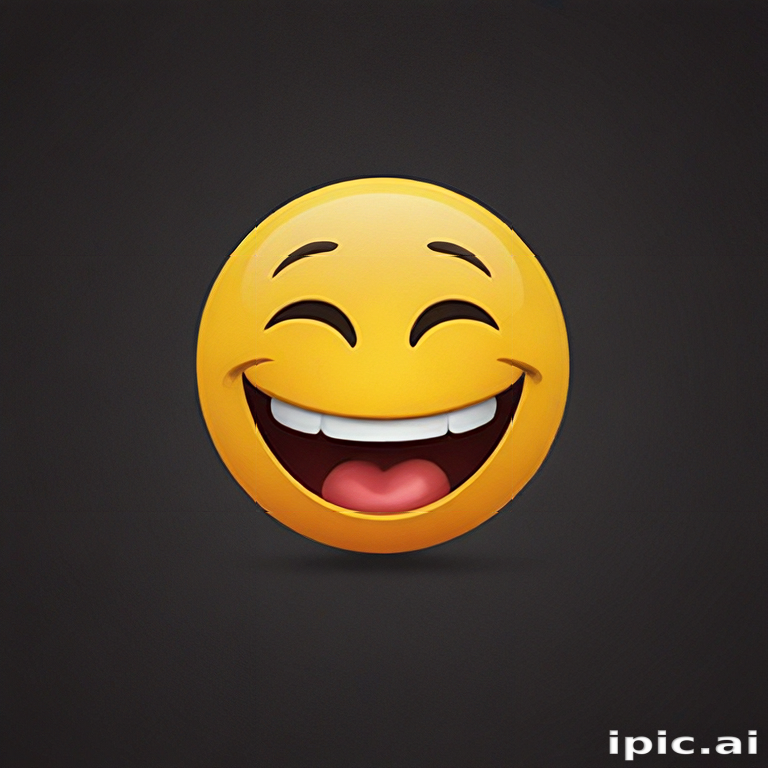 Joyful Smiley Face Emoji Radiating Happiness and Positive Vibes Everywhere