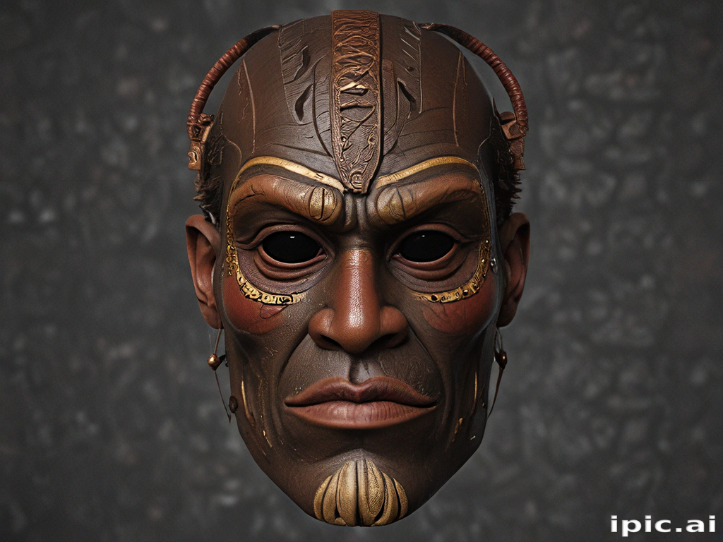 Astonishingly Detailed Artistic Representation of a Tribal Mask with ...