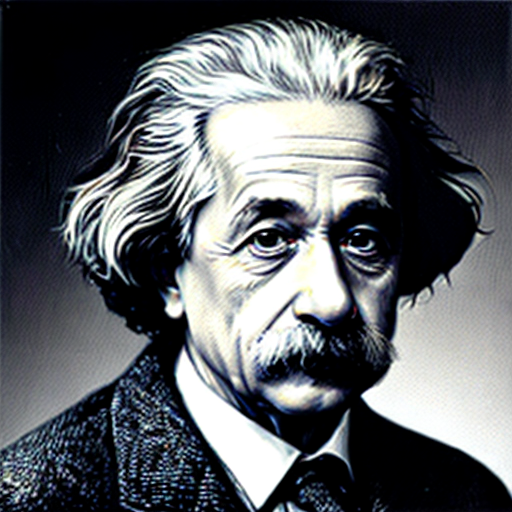 A depiction of Albert Einstein could portray him seated in formal ...