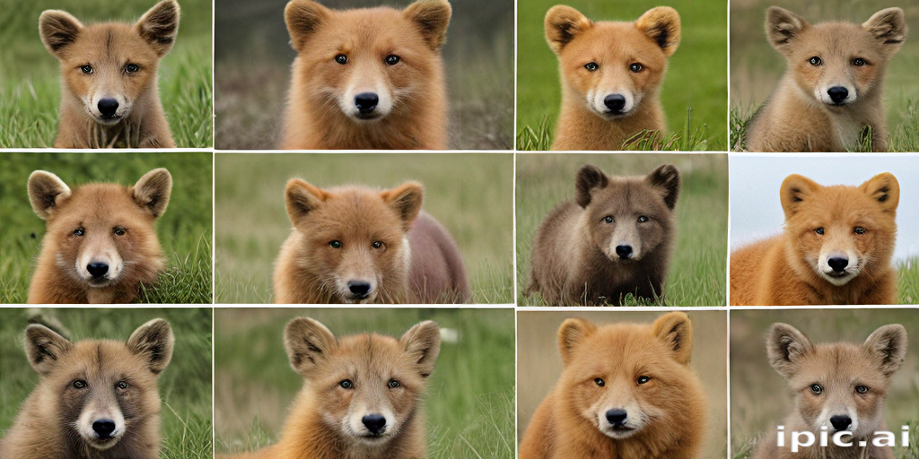 A Collection of Adorable Young Canines in Various Natural Settings