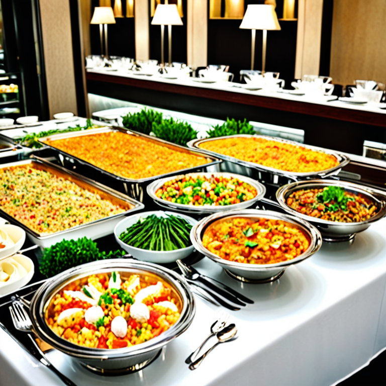 luxury open buffet for business man
