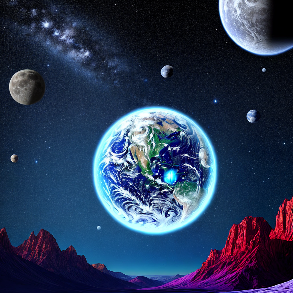 orbit planet bubbles space dreamy liminal night dark