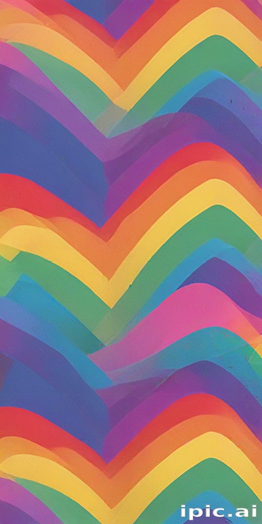 Colorful Wavy Pattern Featuring Vibrant Rainbow Stripes in Bold Design.