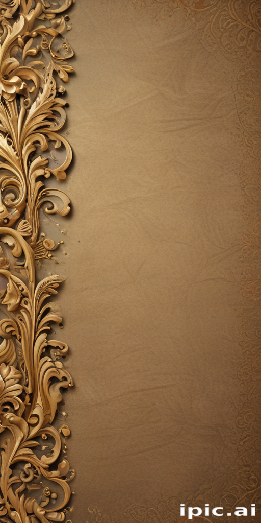 Elegant Ornate Design with Intricate Floral Patterns on a Warm Background